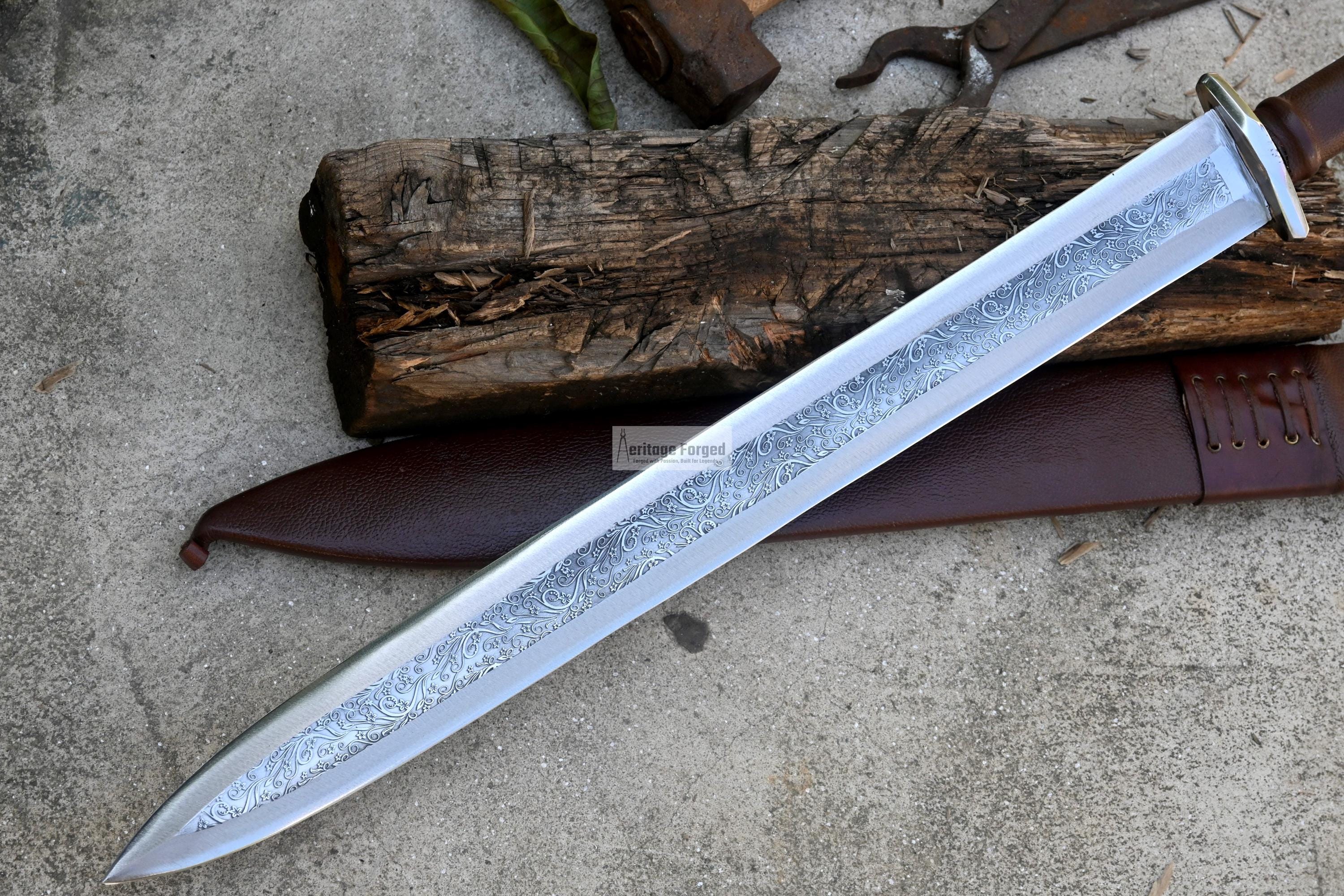 VIKING SWORD/21 Inches Long Blade Hand Made Sword/leaf Spring of Truck ...