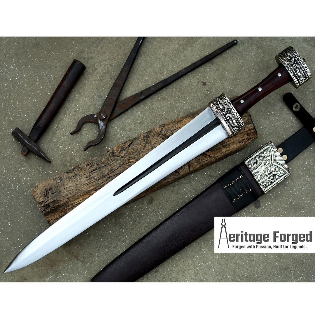 GLADIUS SWORD /19 Inches Long Blade Hand Forged Sword/ Gladius Machete ...
