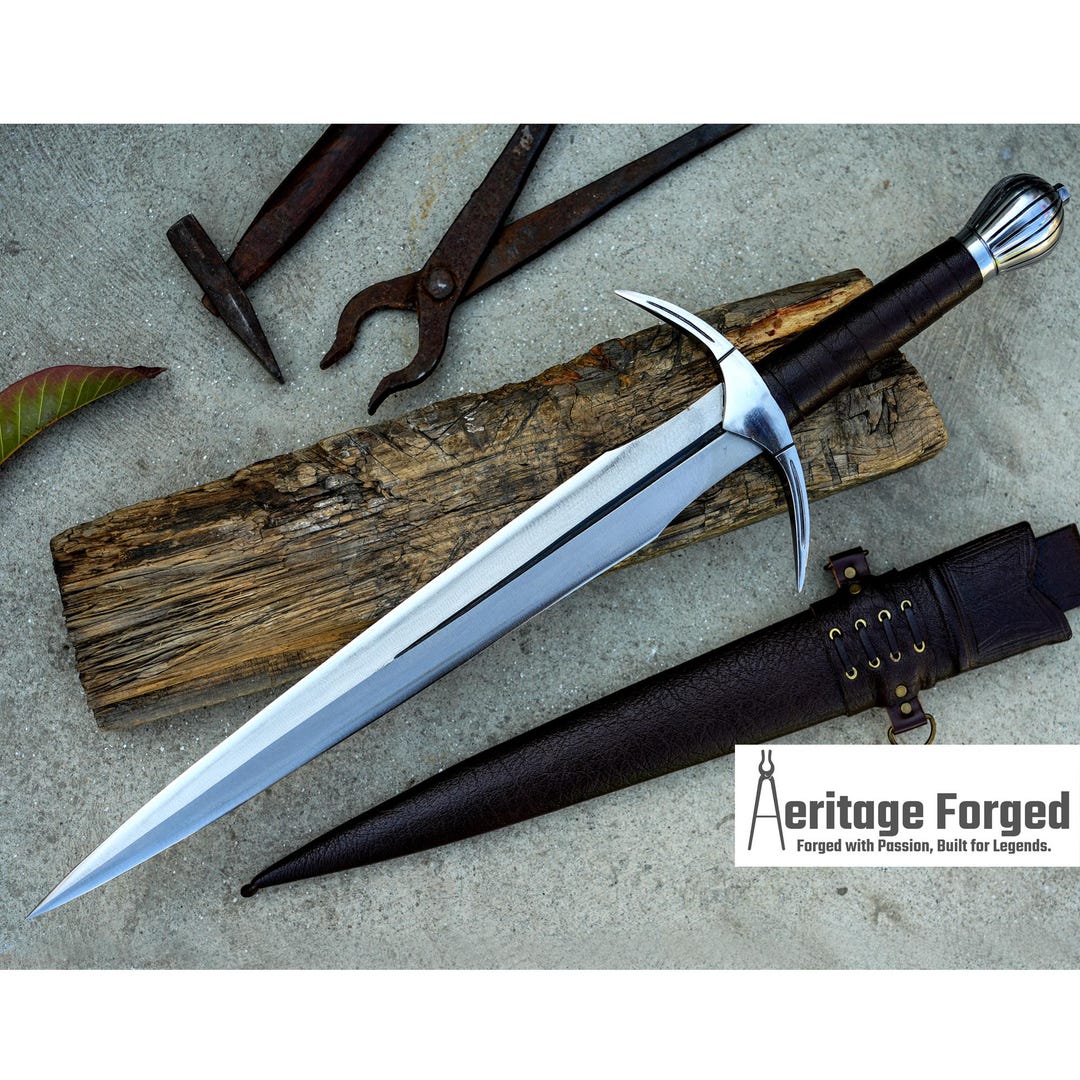 VIKING DAGGER/16 Inches Long Blade Hand Forged Dagger/leaf Spring of Truck/rosewood Handle ...