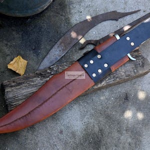 SPARTAN MACHETE /18 Inches Long Blade Hand Forged Sword/leaf Spring of ...