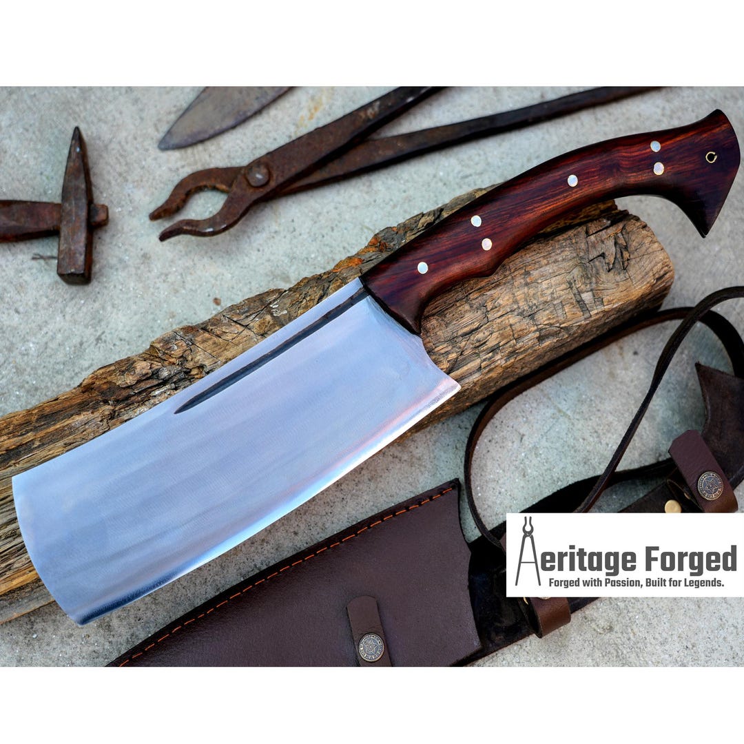 DOUBLE HANDED CHOPPER / Large Jungle Cleaver / 9 Inches Long Blade ...