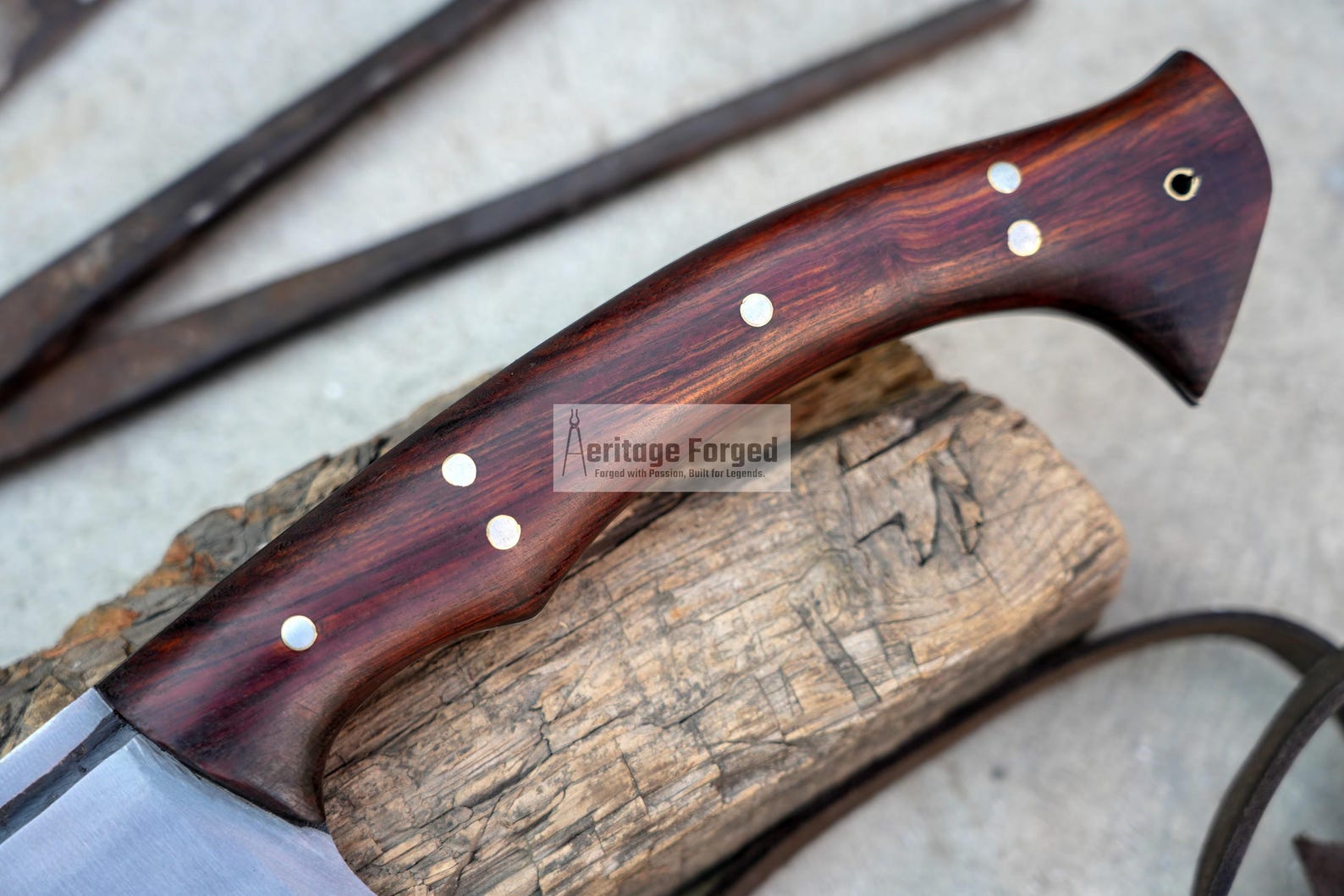 DOUBLE HANDED CHOPPER / Large Jungle Cleaver / 9 Inches Long Blade ...