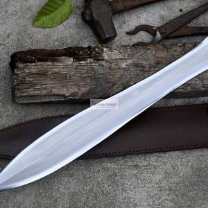 CELTIC LEAF SWORD / 21 Inches Long Blade Hand Forged Sword/leaf Spring of Truck/rosewood Handle ...