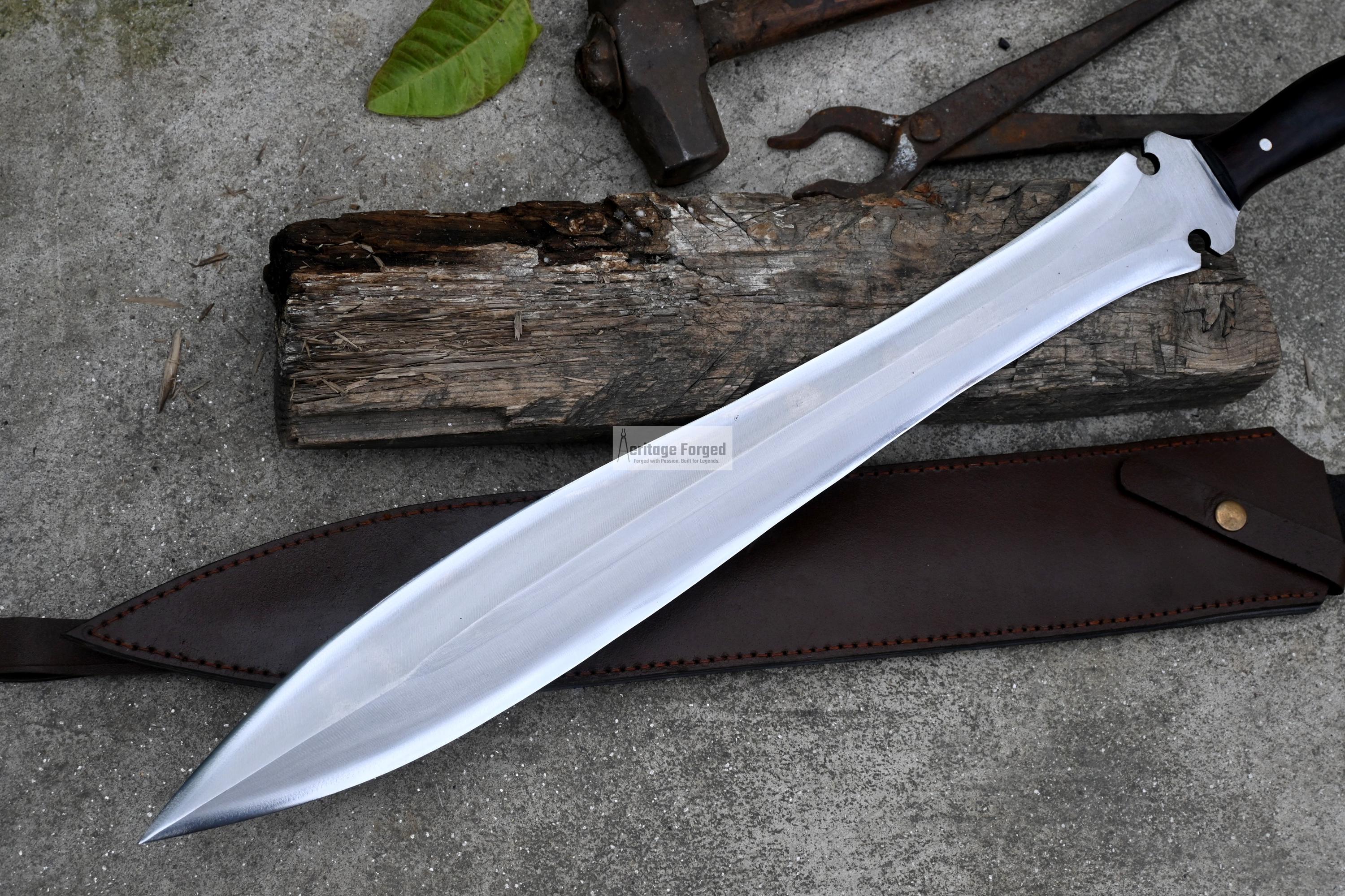 CELTIC LEAF SWORD / 21 Inches Long Blade Hand Forged Sword/leaf Spring ...
