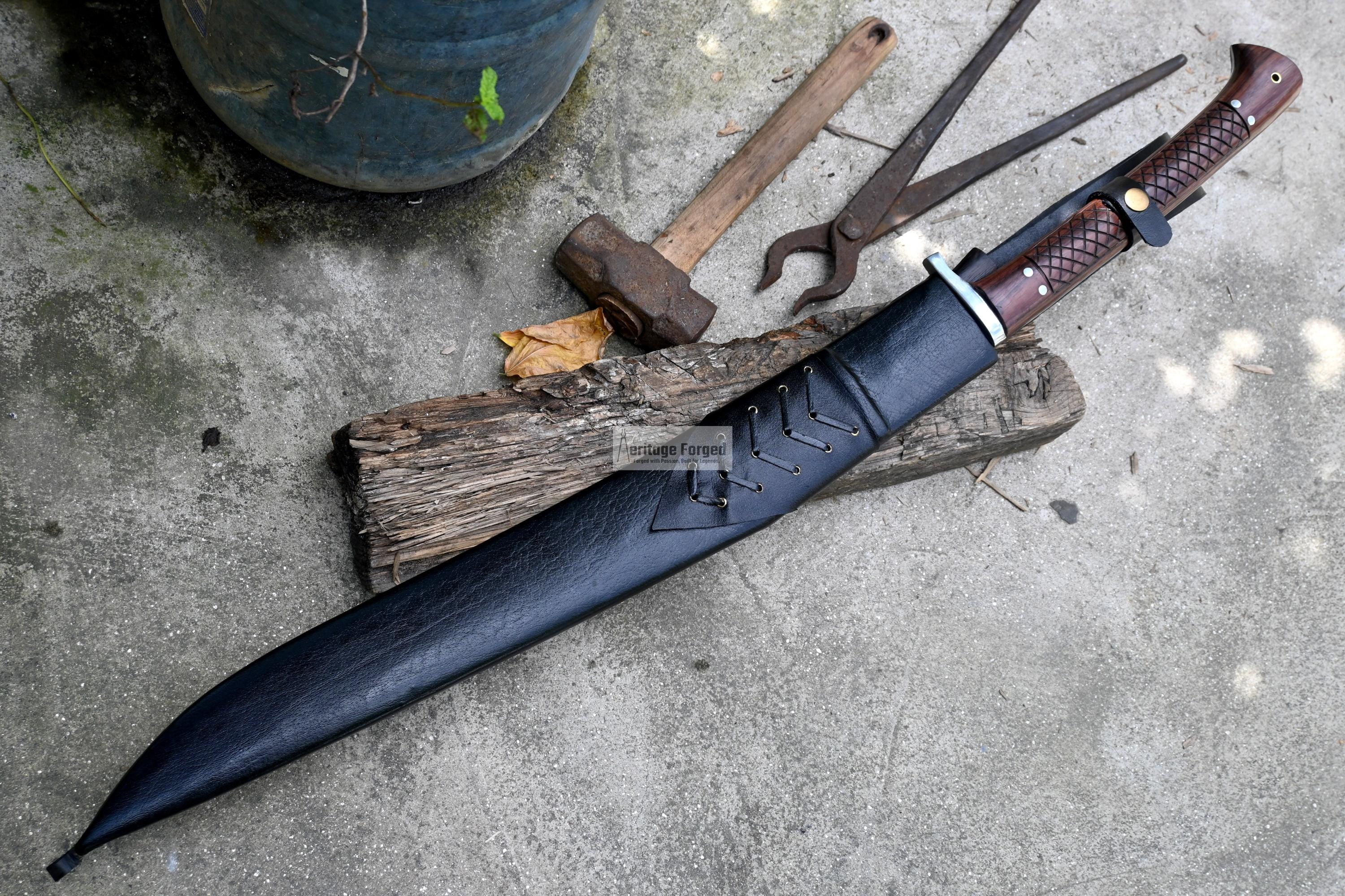 KHUKURI SWORD/ Large Kukri Machete/ 21 Inches Long Blade Heavy Machete ...