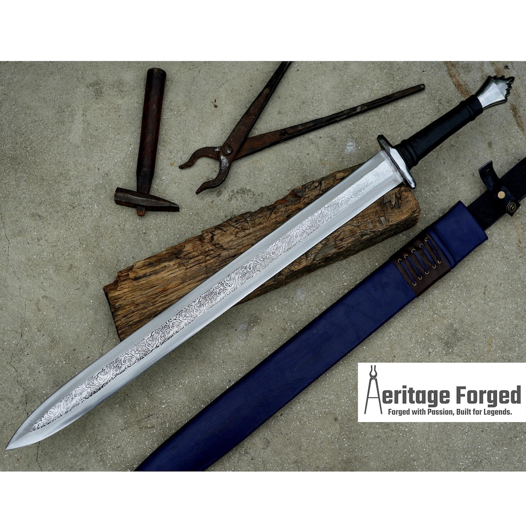 VIKING SWORD/25 Inches Long Blade Hand Made Sword/leaf Spring of Truck ...