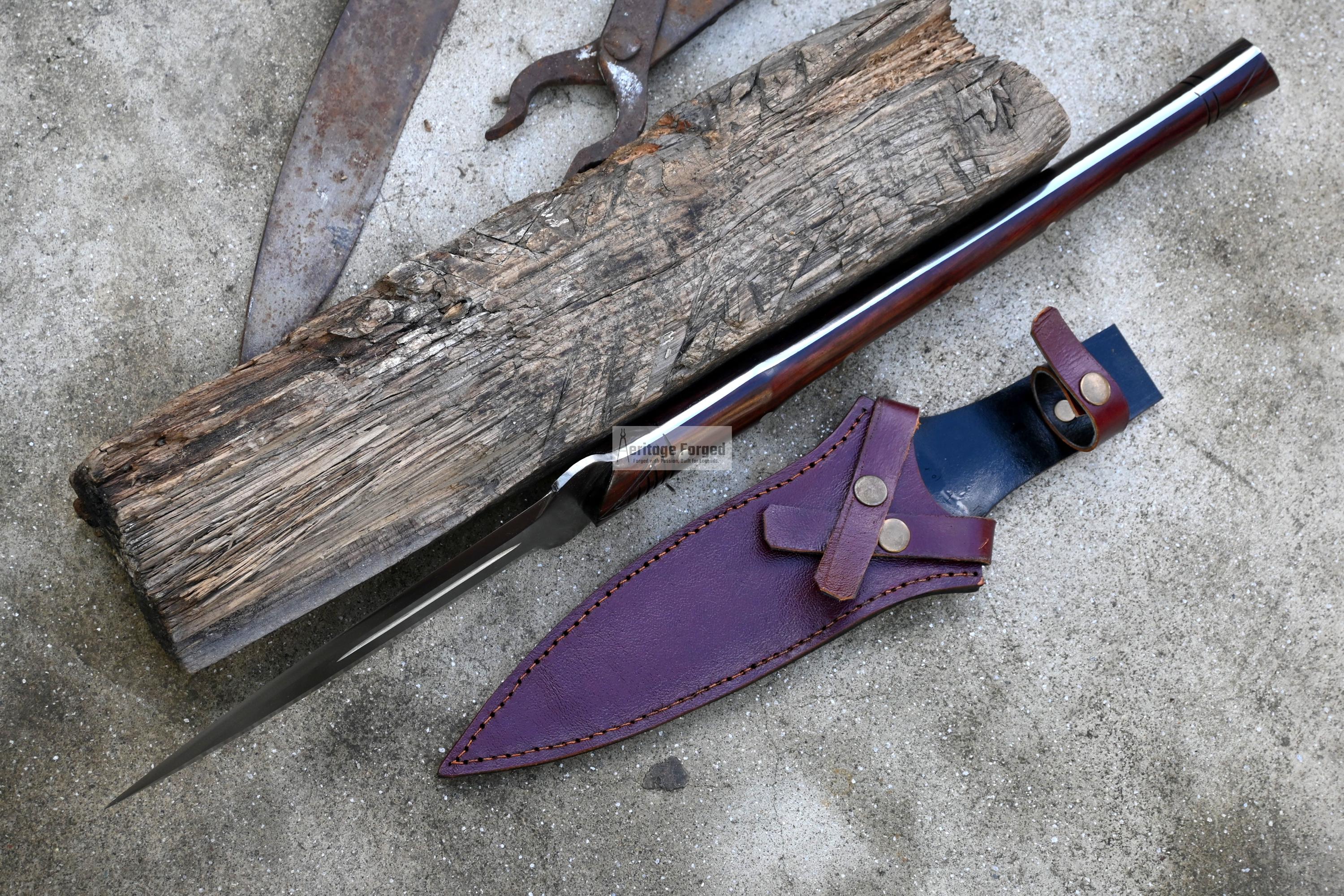 HUNTING SPEAR / Hand Forged Spear /9 Inches Long Blade Spear/ Throwing ...