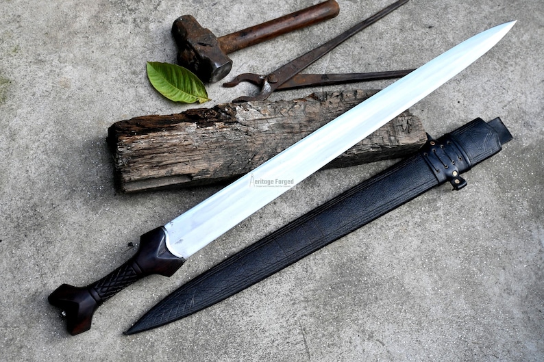 CELTIC TENE SWORD/24 Inches Long Blade Hand Forged Sword/leaf Spring of ...