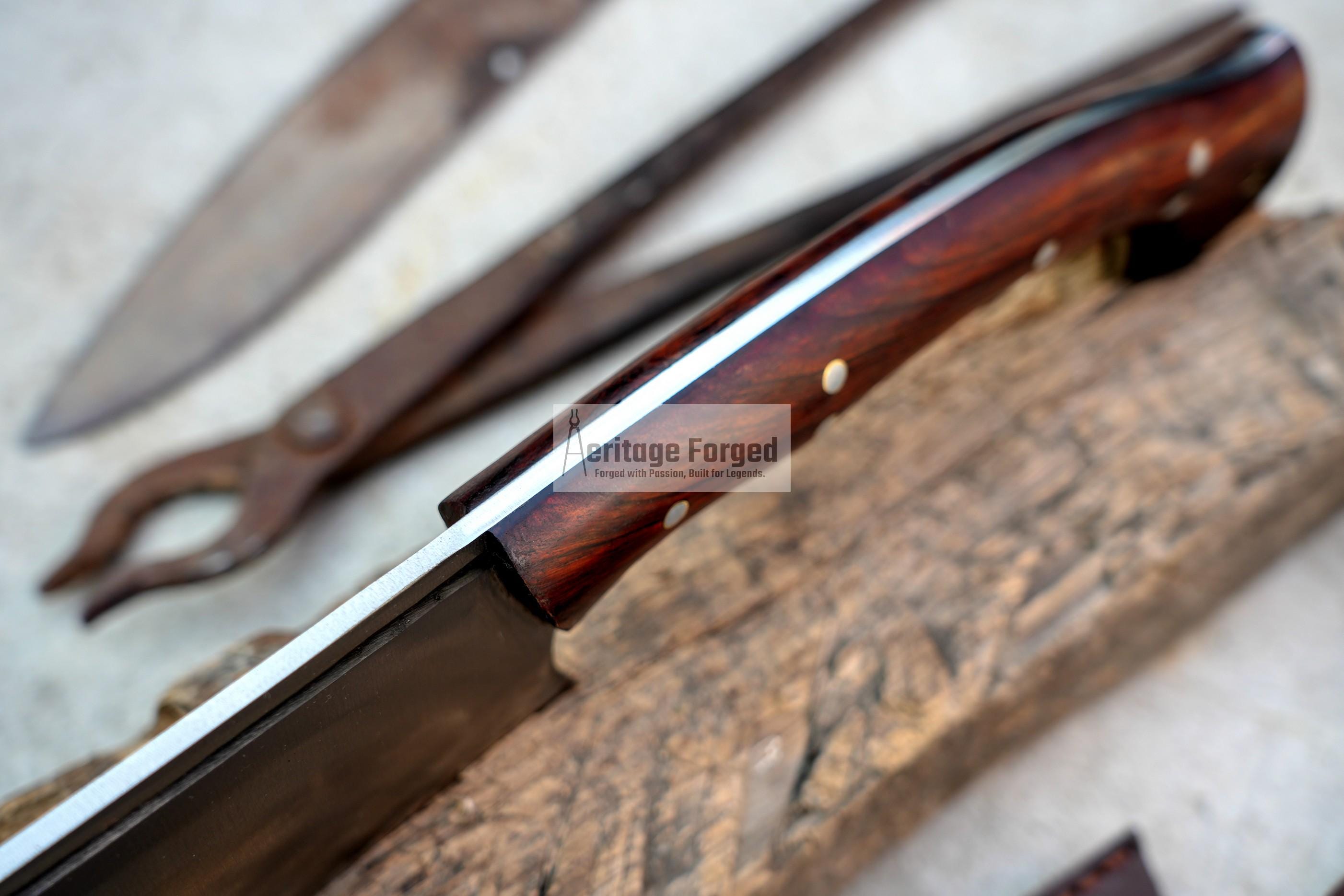 DOUBLE HANDED CHOPPER / Large Jungle Cleaver / 9 Inches Long Blade ...