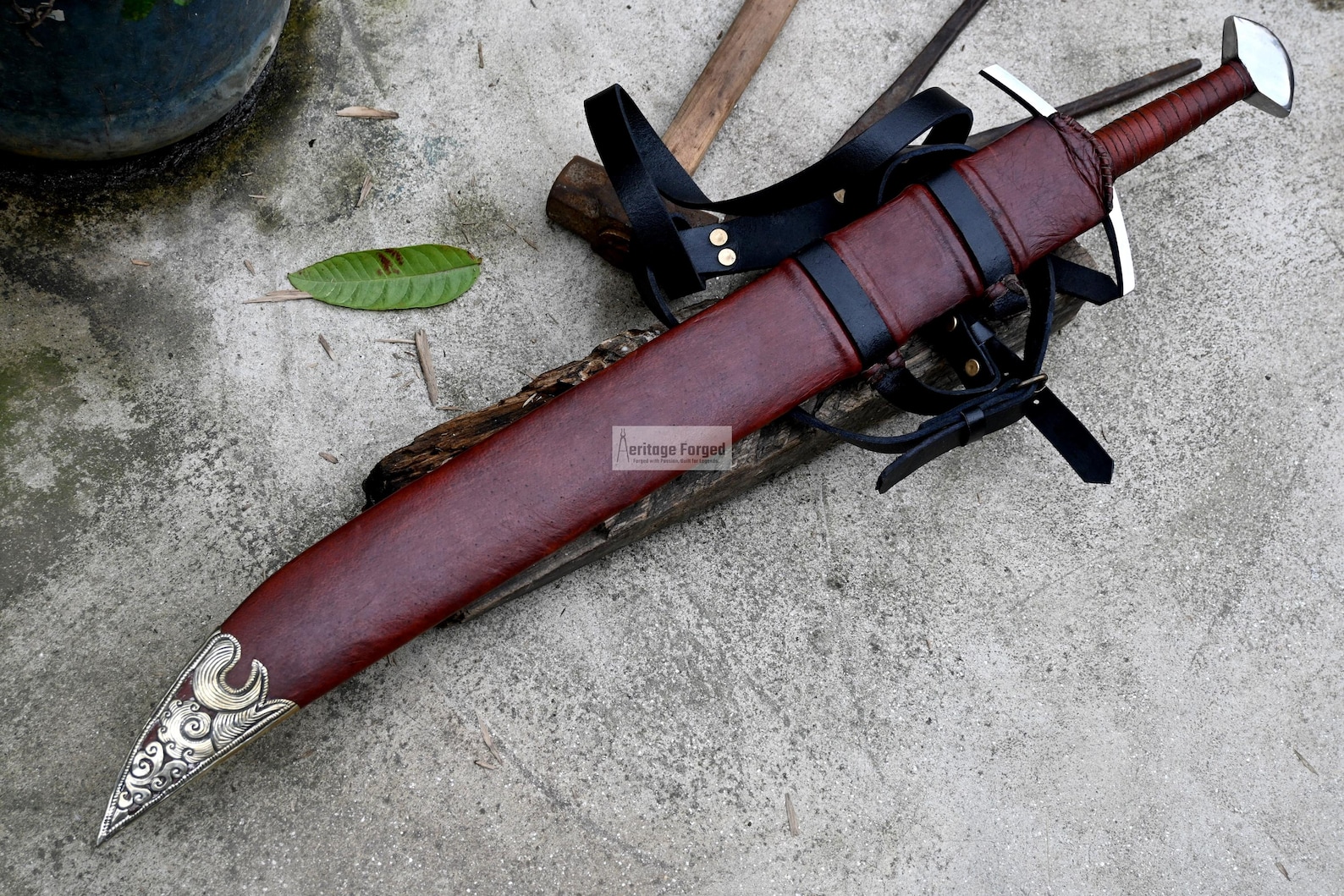 SINGLE EDGE SWORD/24 Inches Long Blade Hand Forged Sword/leaf Spring of ...