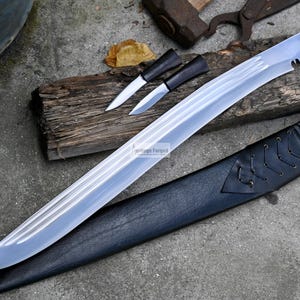 KHUKURI SWORD/ Large Kukri Machete/ 21 Inches Long Blade Heavy Machete ...