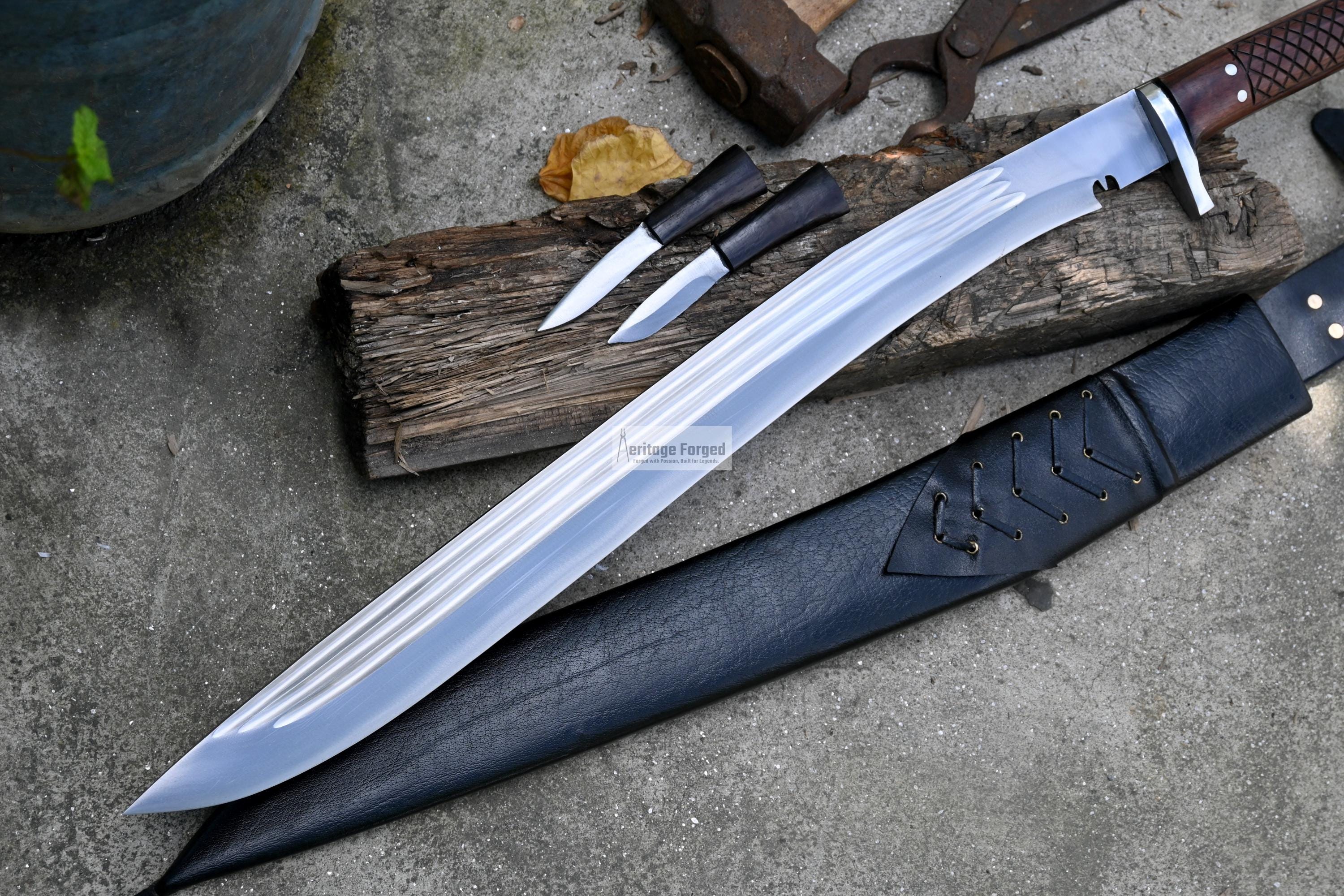 KHUKURI SWORD/ Large Kukri Machete/ 21 Inches Long Blade Heavy Machete ...