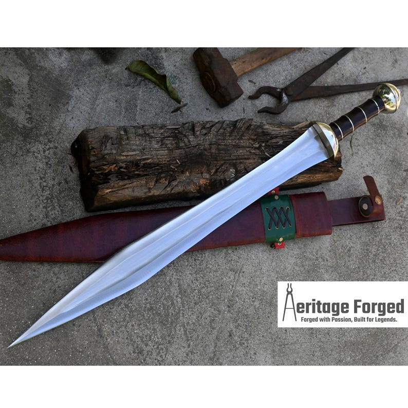 GLADIUS SWORD /22 Inches Long Blade Hand Forged Sword/ Gladius Machete ...