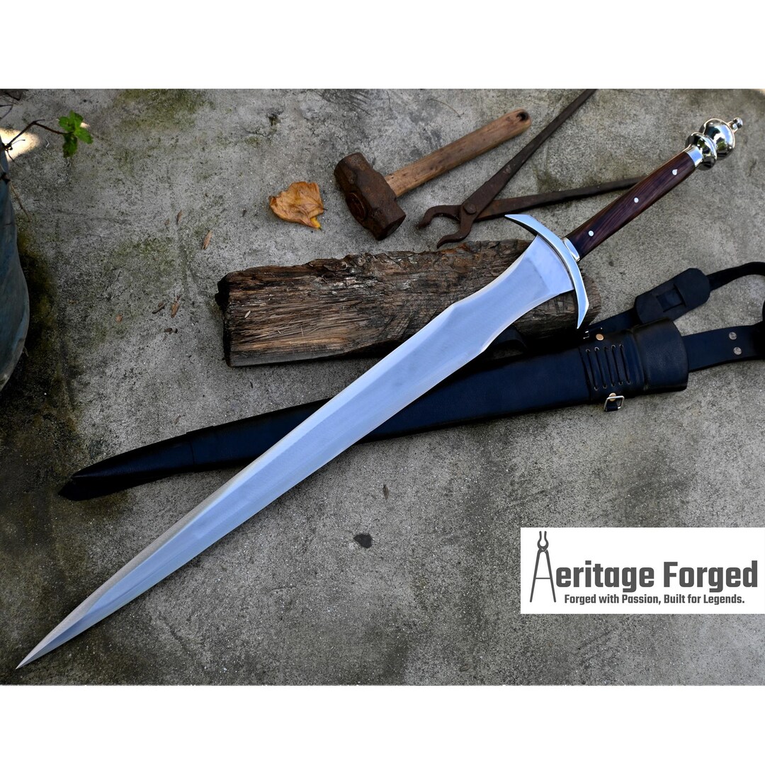 LARGE ACHILLES SWORD/29 Inches Long Blade Hand Forged Sword/leaf Spring ...