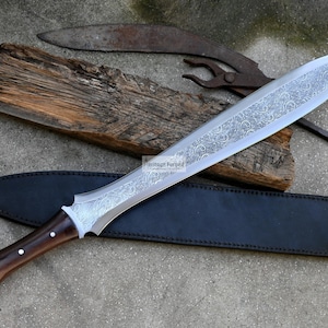 CELTIC LEAF SWORD / 21 Inches Long Blade Hand Forged Sword/leaf Spring ...