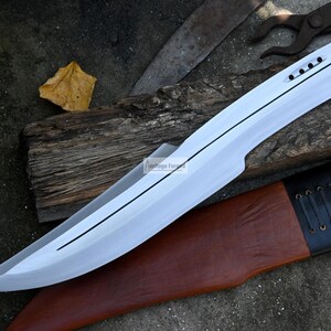SPARTAN MACHETE /18 Inches Long Blade Hand Forged Sword/leaf Spring of ...