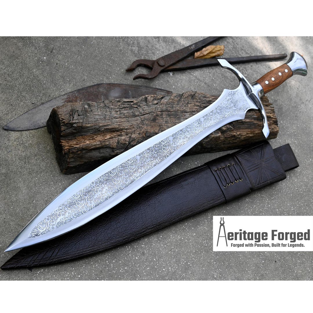 CELTIC LEAF SWORD / 21 Inches Long Blade Hand Forged Sword/leaf Spring ...