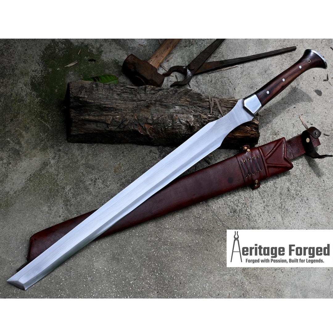 TANTO MACHETE / Large Jungle Machete/23 Inches Long Blade Heavy Duties ...