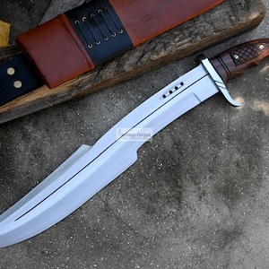 SPARTAN MACHETE /18 Inches Long Blade Hand Forged Sword/leaf Spring of ...