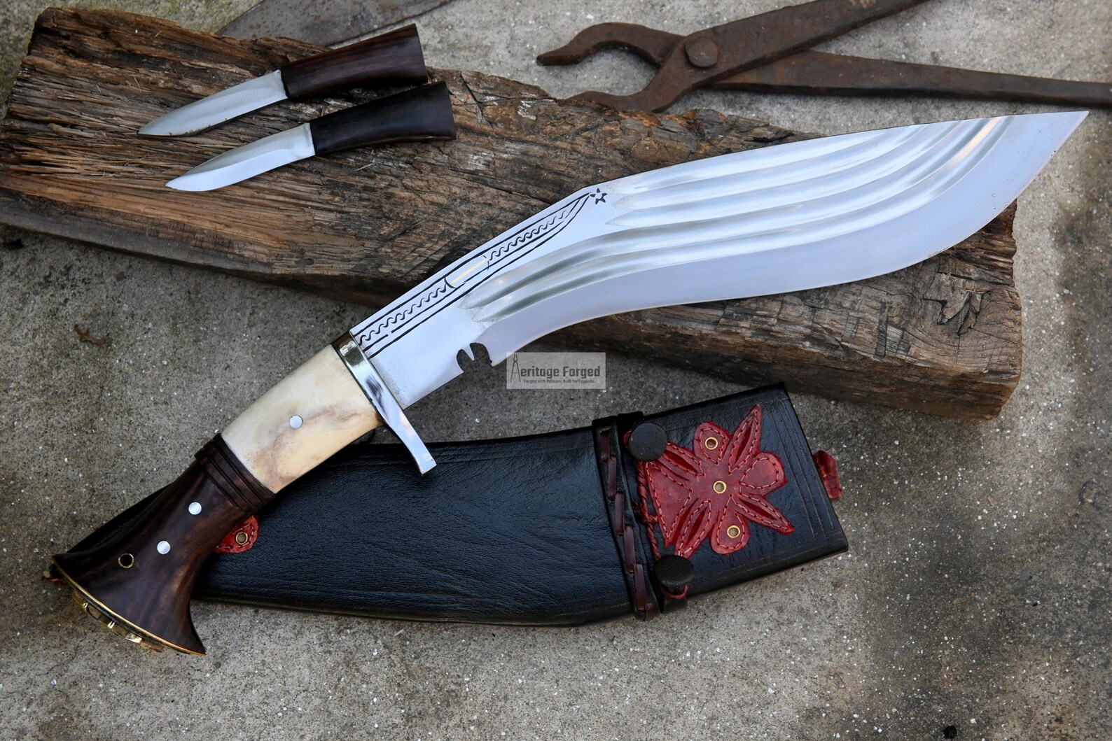 CHIRRA KHUKURI / Large Kukri Machete/ 12 Inches Long Blade Heavy Duties ...