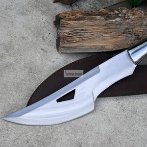 AXE MACHETE / 13 Inches Long Blade / Hand Forged Axe/ Made From Leaf ...