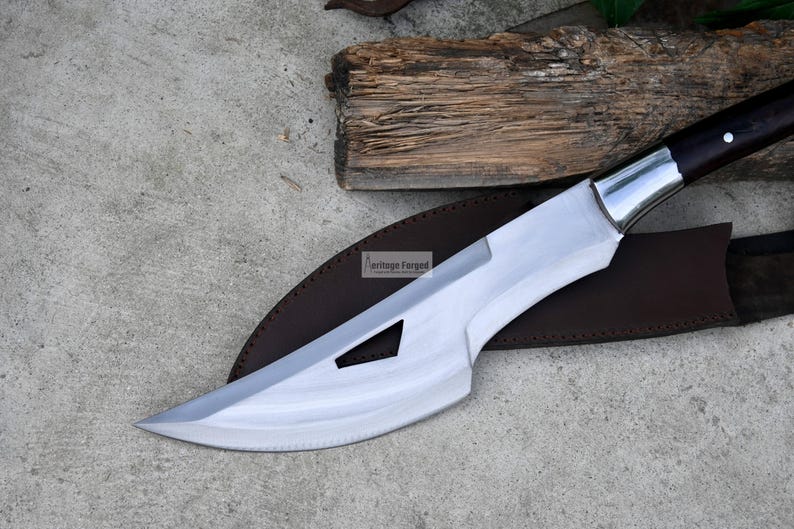 AXE MACHETE / 13 Inches Long Blade / Hand Forged Axe/ Made From Leaf ...
