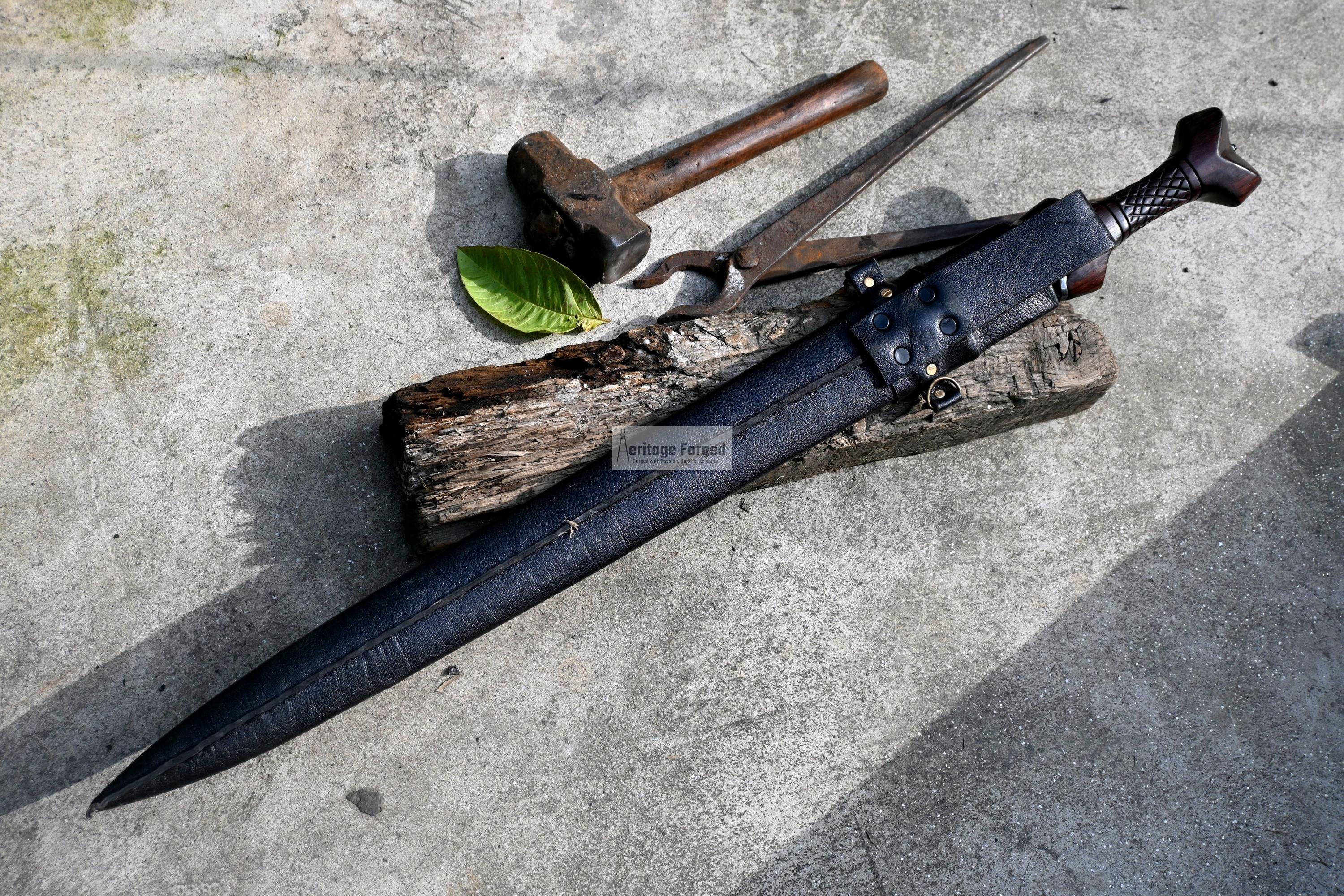 CELTIC TENE SWORD/24 Inches Long Blade Hand Forged Sword/leaf Spring of ...