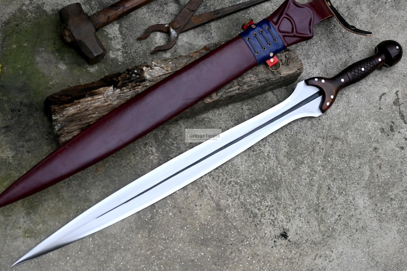 BRONZE AGE SWORD/24 Inches Long Blade Hand Forged Sword/leaf Spring of ...