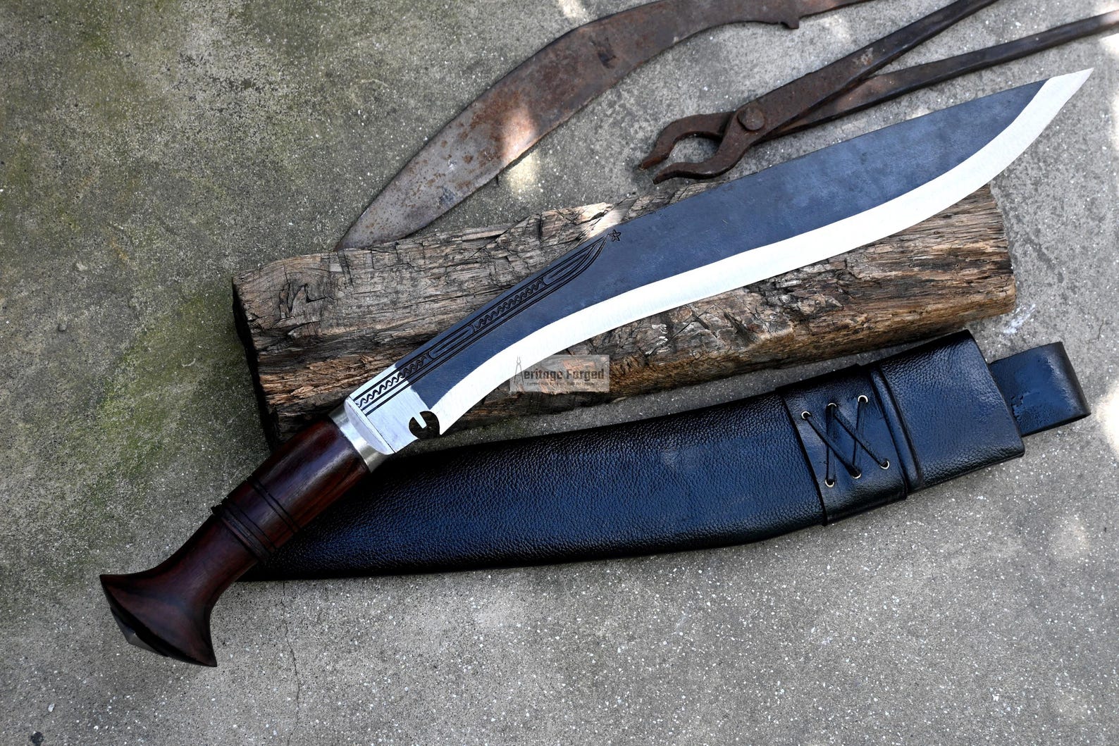 LARGE FARMER KHUKURI / Large Kukri Machete/ 18 Inches Long Blade Heavy ...