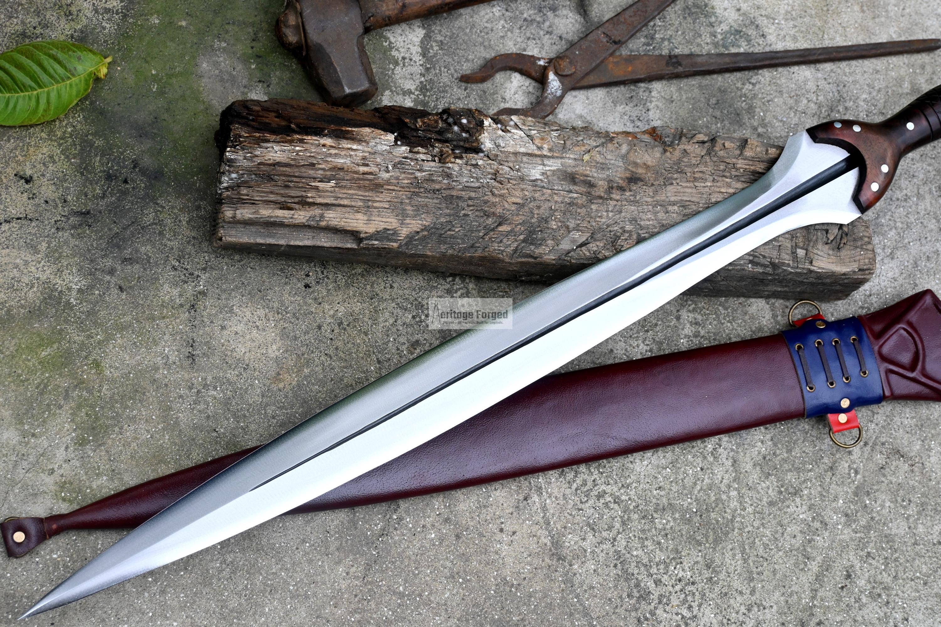 BRONZE AGE SWORD/24 Inches Long Blade Hand Forged Sword/leaf Spring of ...