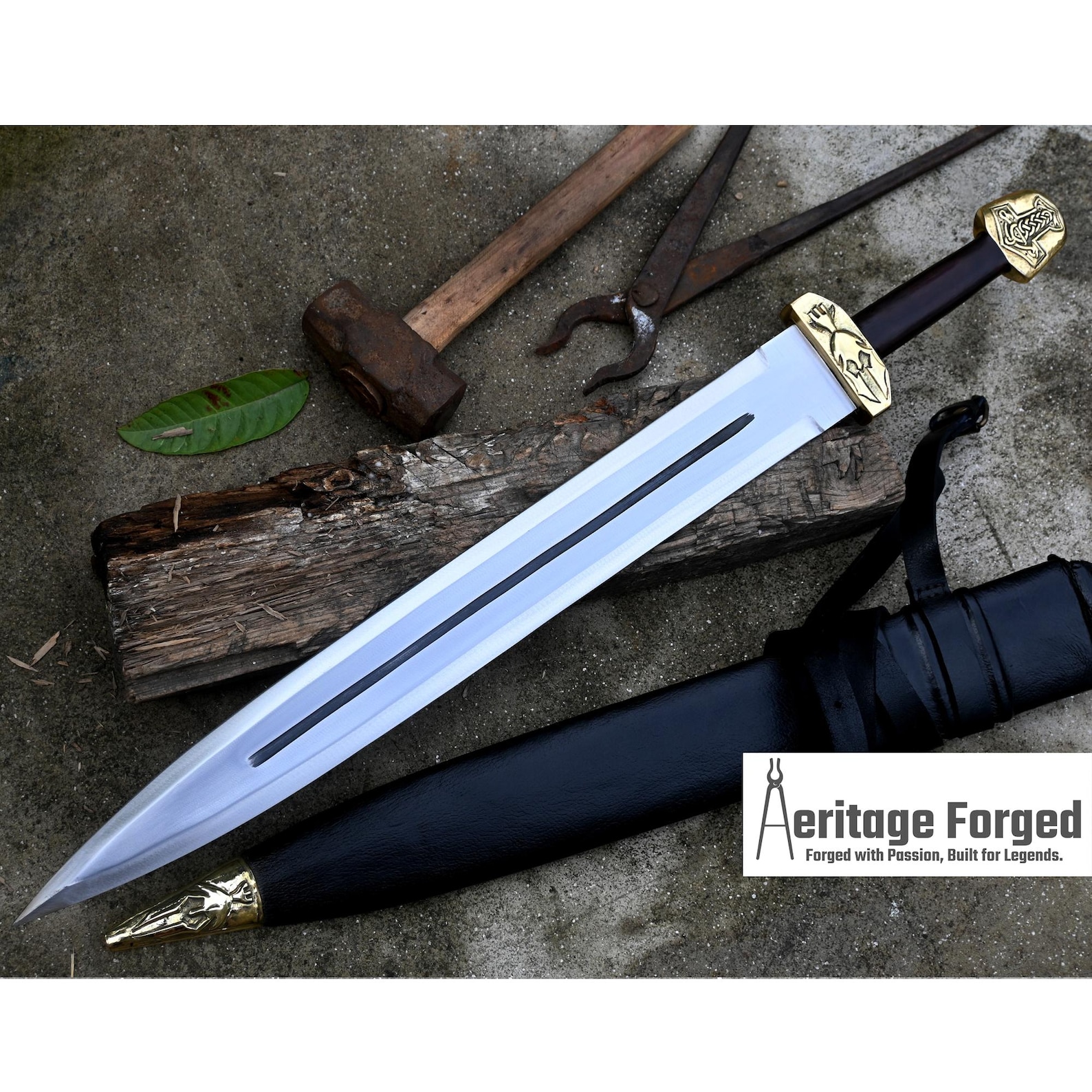 GLADIUS SWORD /20 Inches Long Blade Hand Forged Sword/ Gladius Machete ...