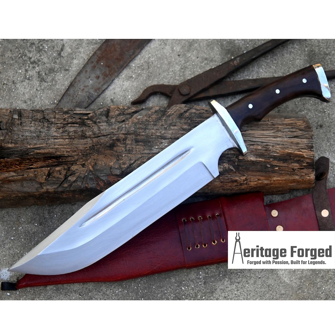 BOWIE KNIFE / 12 Inches Long Blade / Hand Forged Bowie Knife / Made ...