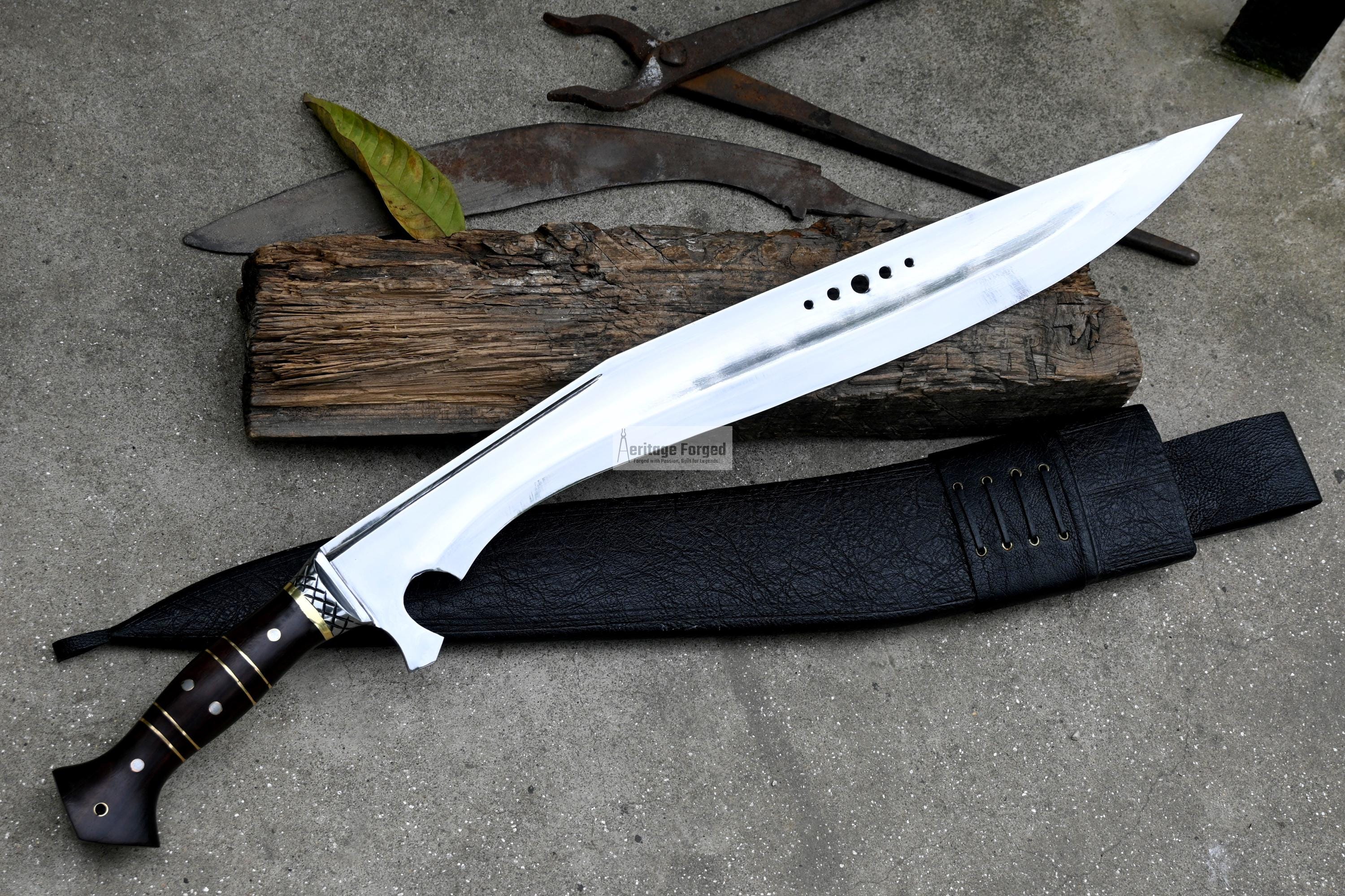 KHUKURI SWORD/ Large Kukri Machete/ 21 Inches Long Blade Heavy Machete ...