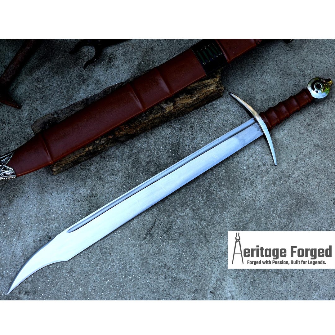 REVERSE FALCHION SWORD /25 Inches Long Blade Hand Forged Sword/ Hand ...