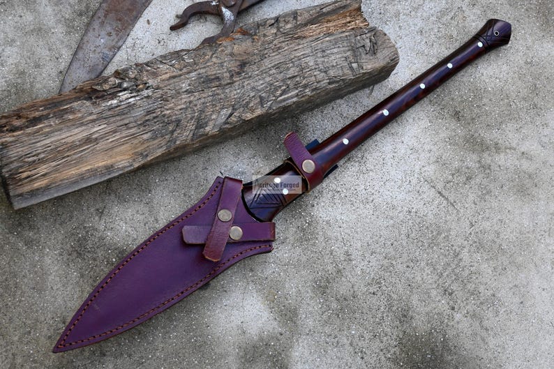 HUNTING SPEAR / Hand Forged Spear /9 Inches Long Blade Spear/ Throwing ...