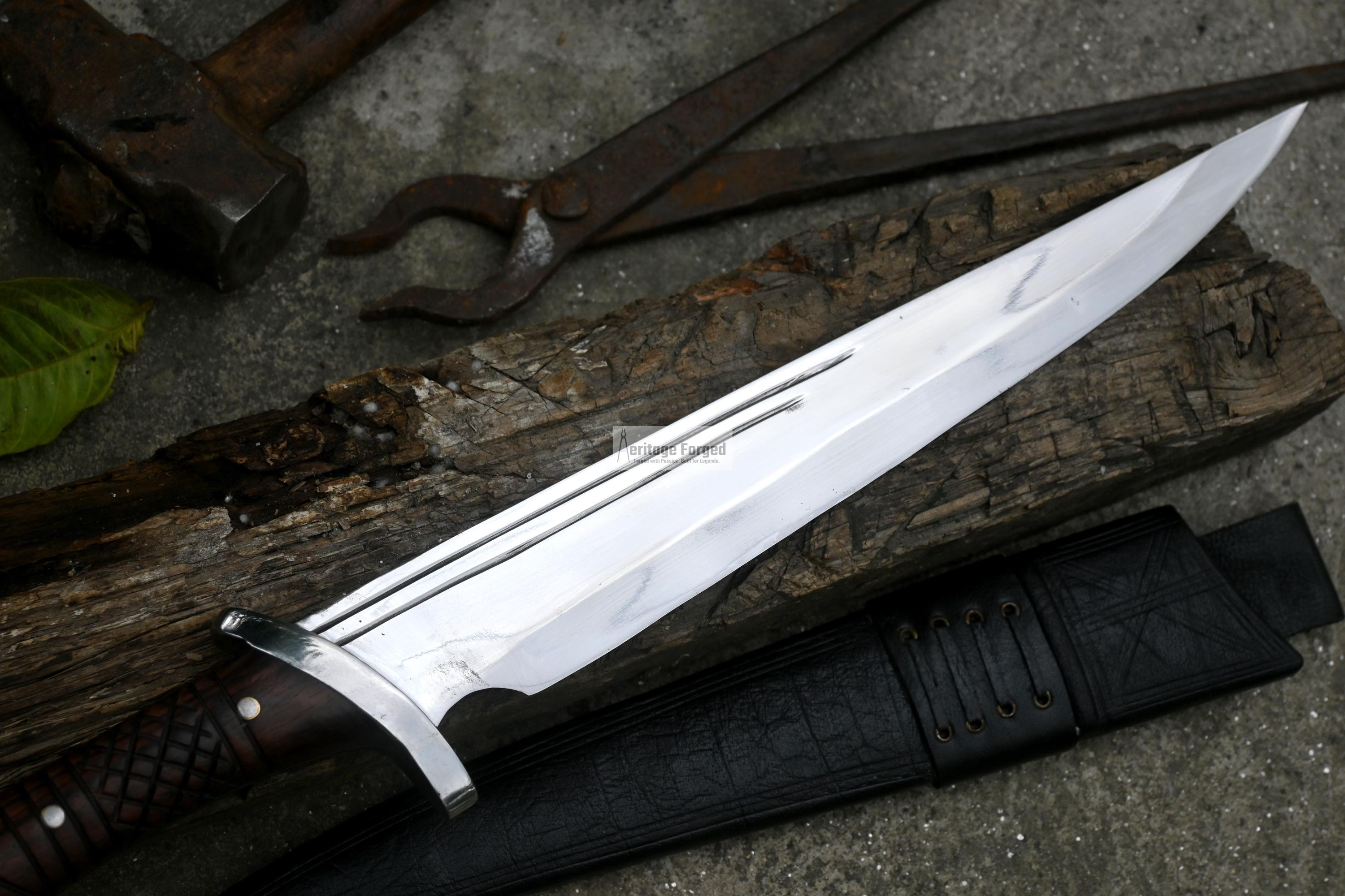 CHOPPER KNIFE / 13 Inches Long Blade Hunting Knife / Hand Forged Knife ...