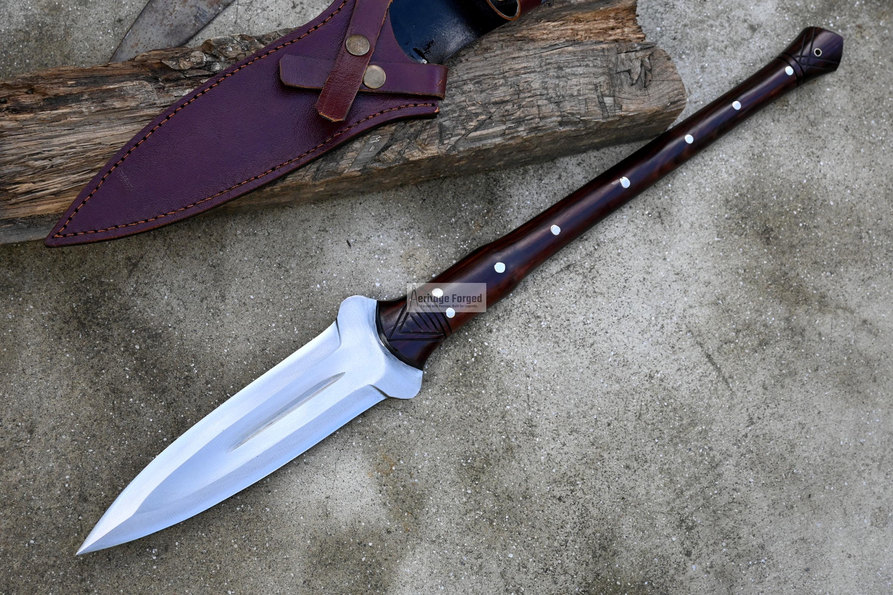 HUNTING SPEAR / Hand Forged Spear /9 Inches Long Blade Spear/ Throwing ...