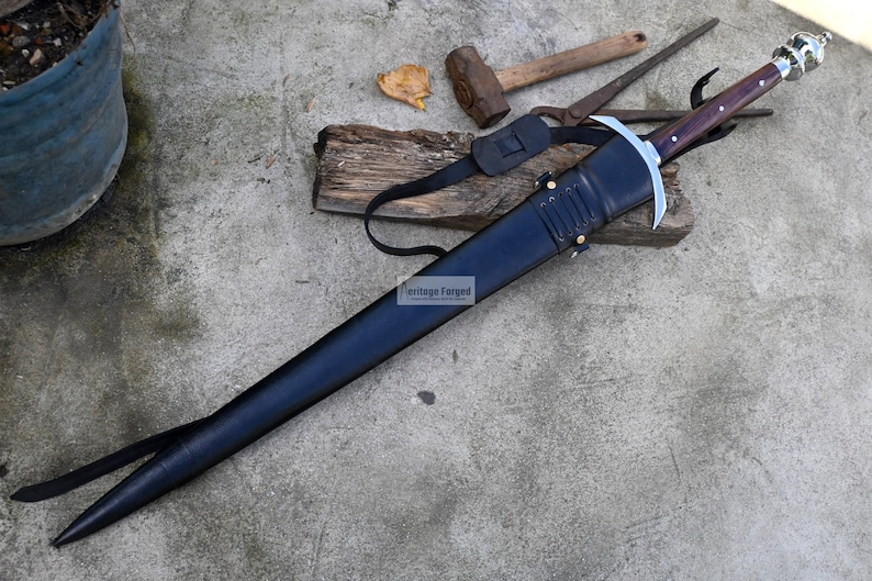 LARGE ACHILLES SWORD/29 Inches Long Blade Hand Forged Sword/leaf Spring ...