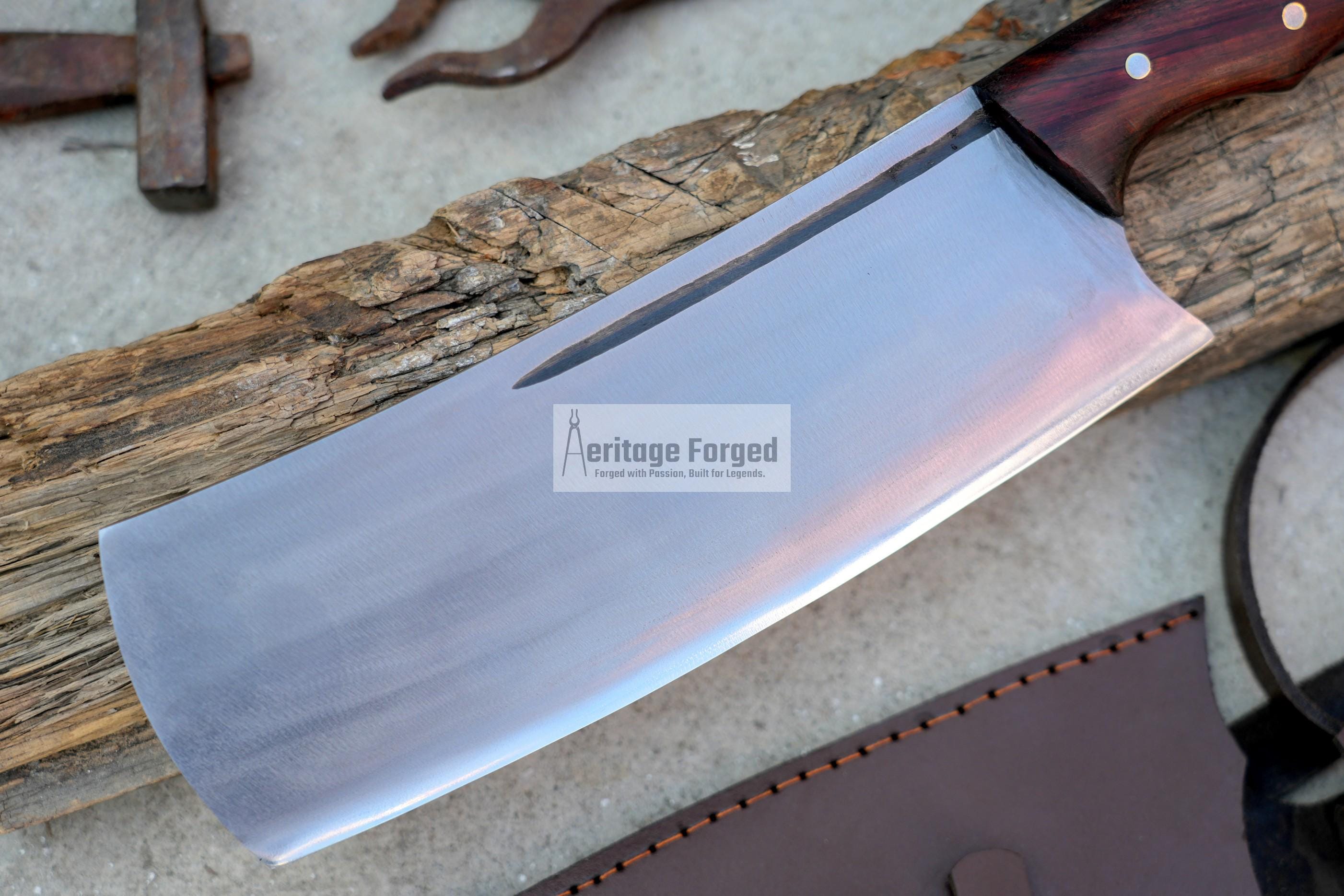 DOUBLE HANDED CHOPPER / Large Jungle Cleaver / 9 Inches Long Blade ...