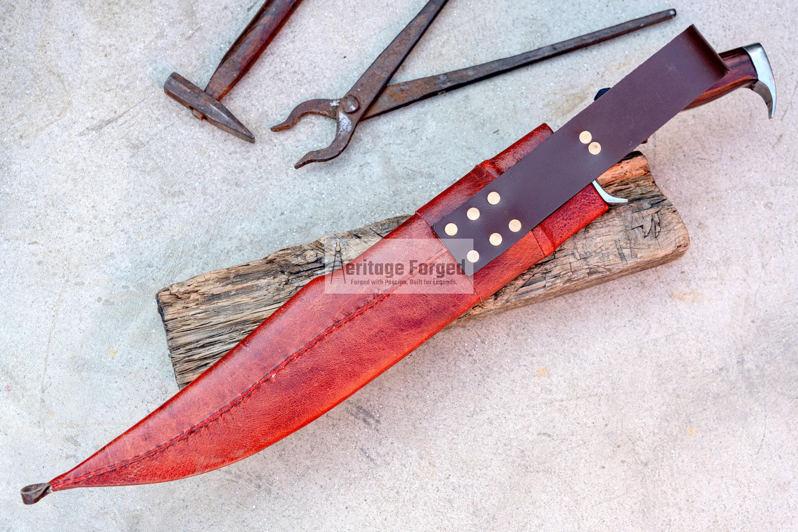 SPARTAN MACHETE /18 Inches Long Blade Hand Forged Sword/leaf Spring of ...
