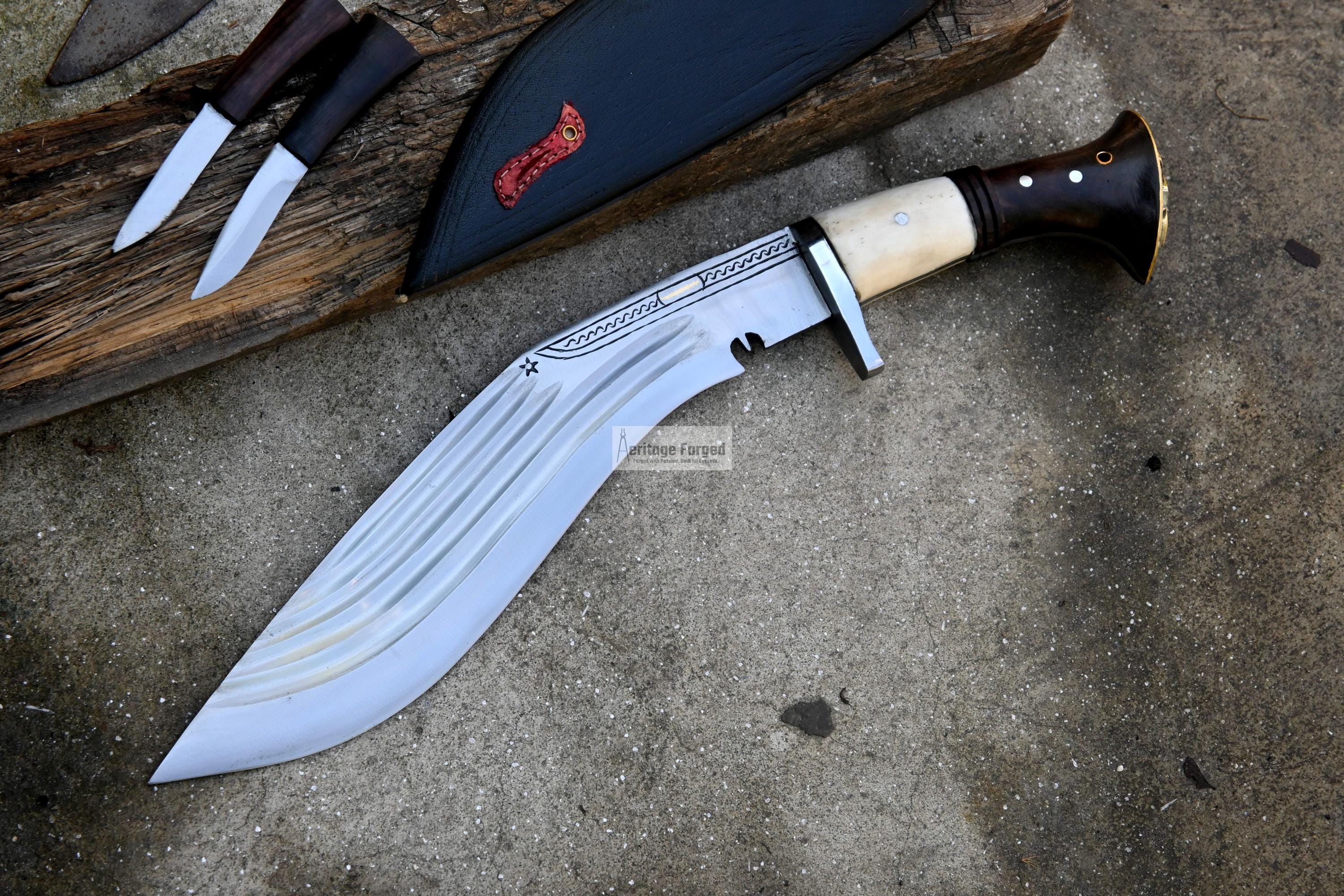 CHIRRA KHUKURI / Large Kukri Machete/ 12 Inches Long Blade Heavy Duties ...