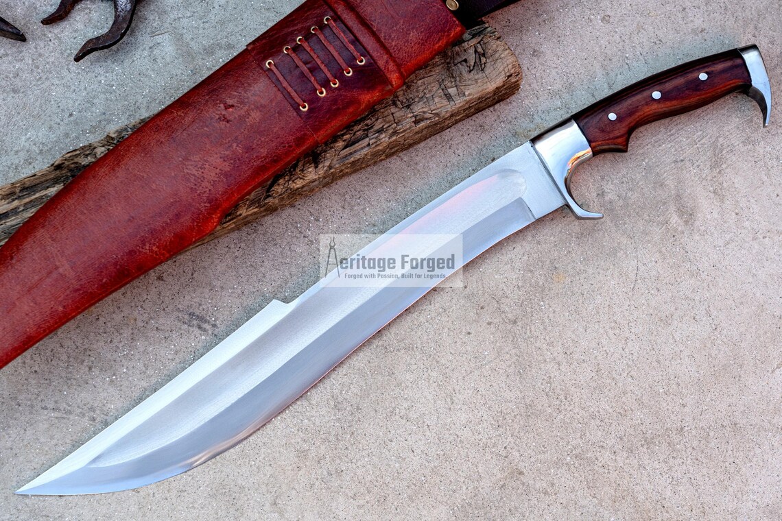 SPARTAN MACHETE /18 Inches Long Blade Hand Forged Sword/leaf Spring of ...
