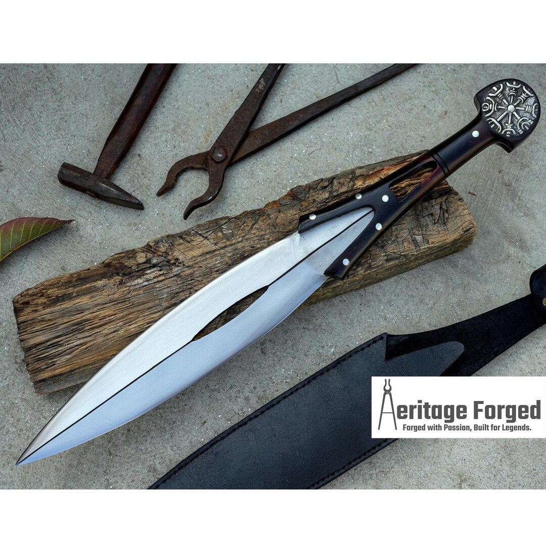 VIKING LEAF DAGGER/16 Inches Long Blade Hand Forged Dagger/leaf Spring ...
