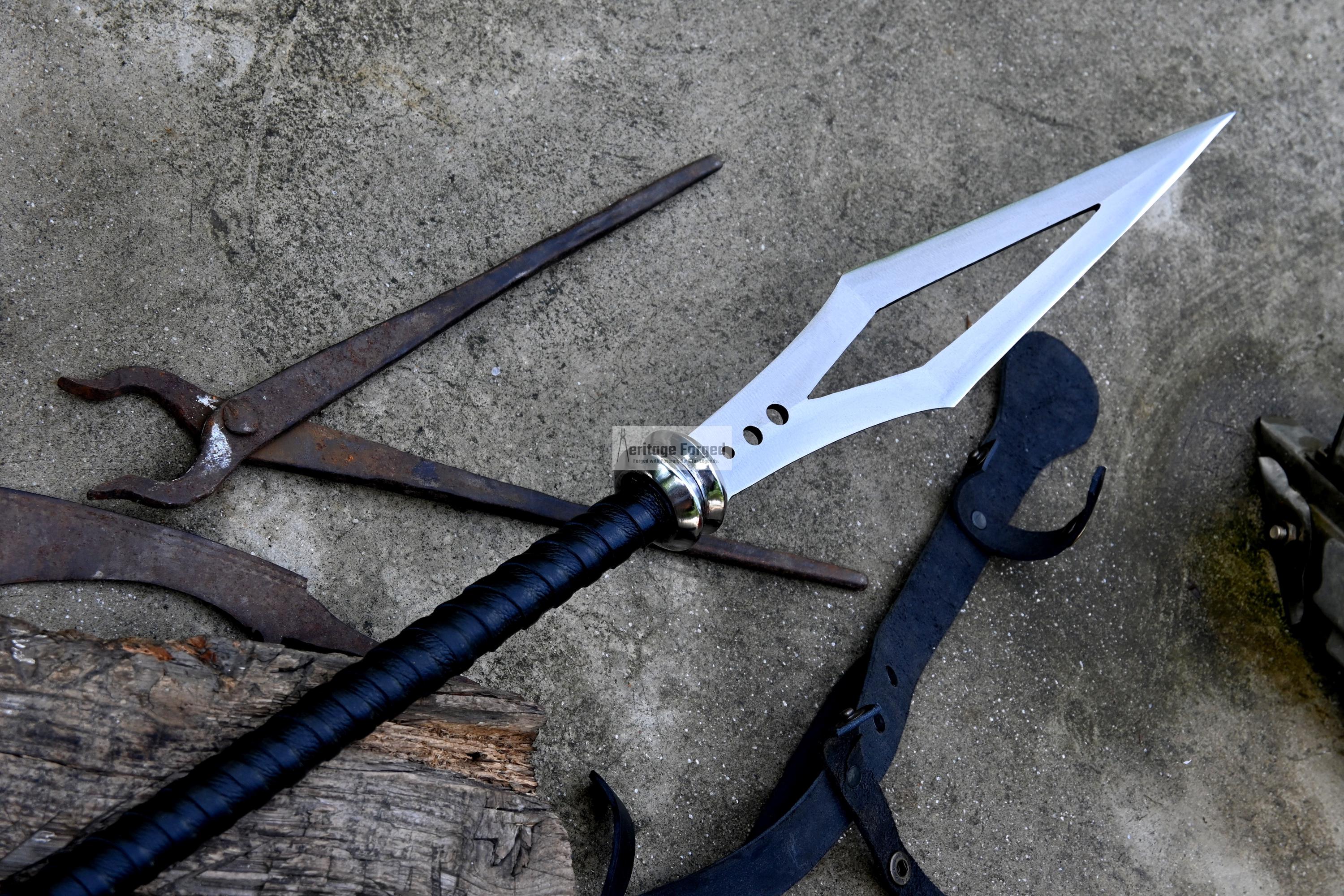 VIKING SPEAR / Hand Forged Spear /15inches Long Blade Spear/ Throwing ...