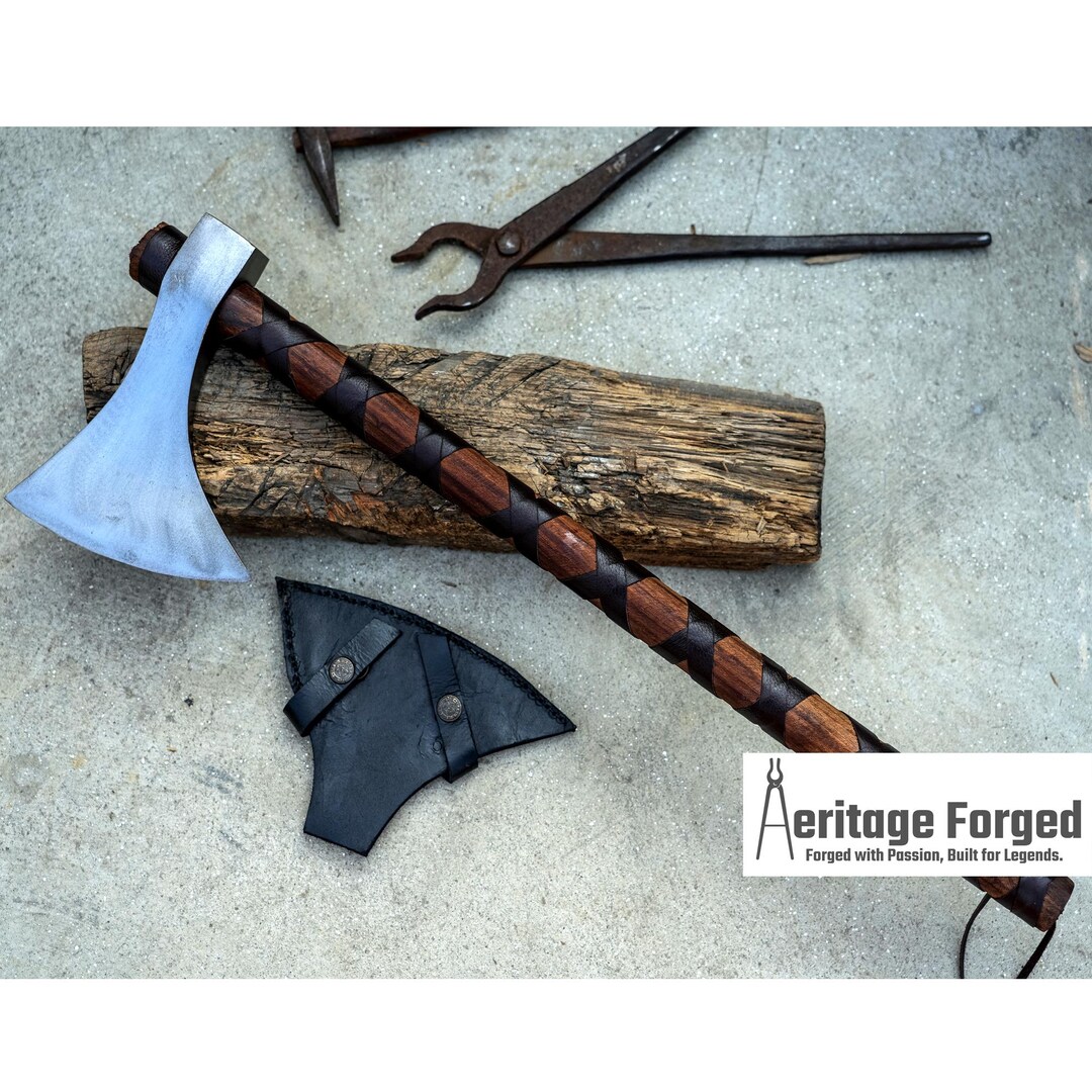Handmade Viking Dane Axe | Forged 5160 Carbon Steel | 24" Handle and 6. ...