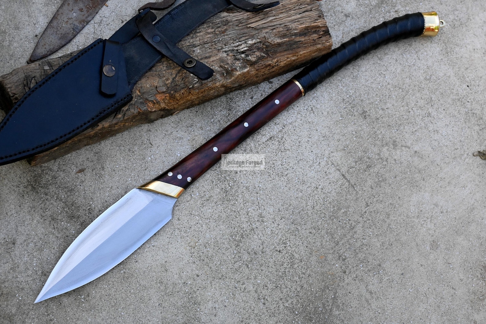LEAF SPEAR / Hand Forged Spear /8 Inches Long Blade Spear/ Collectible ...