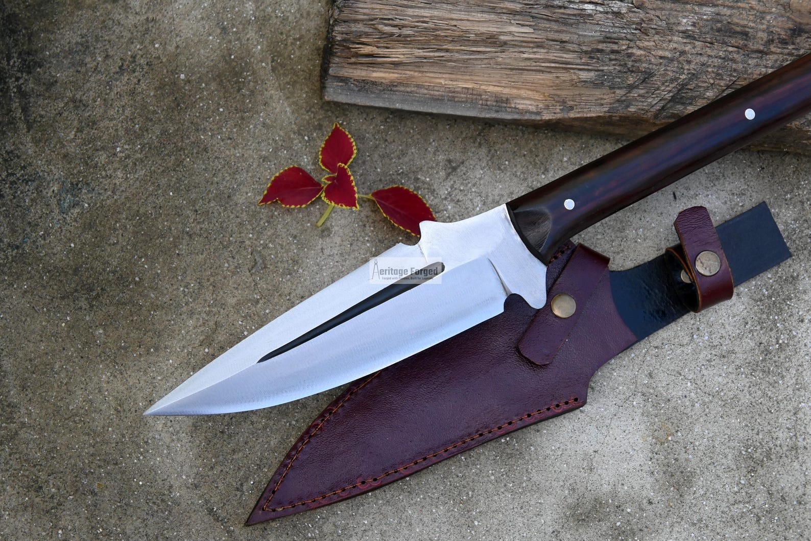 HUNTING SPEAR / Hand Forged Spear /9 Inches Long Blade Spear/ Throwing ...