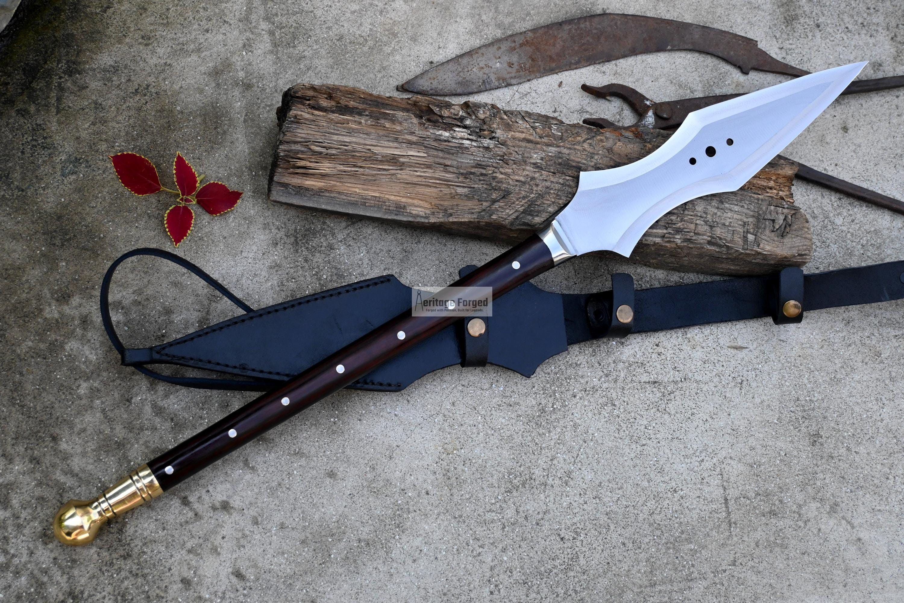 ACHILLES SPEAR / Hand Forged Spear /12 Inches Long Blade Spear/ Greek ...