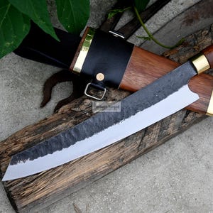HUNTING CHEF KNIFE / 10 Inches Long Blade / Hand Forged Hunting Knife ...
