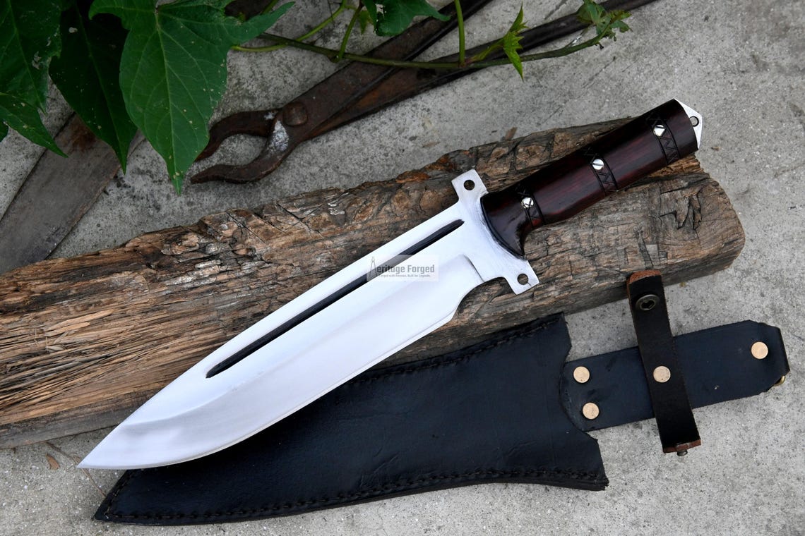 BOWIE KNIFE / 10 Inches Long Blade Hunting Knife / Hand Forged Knife ...